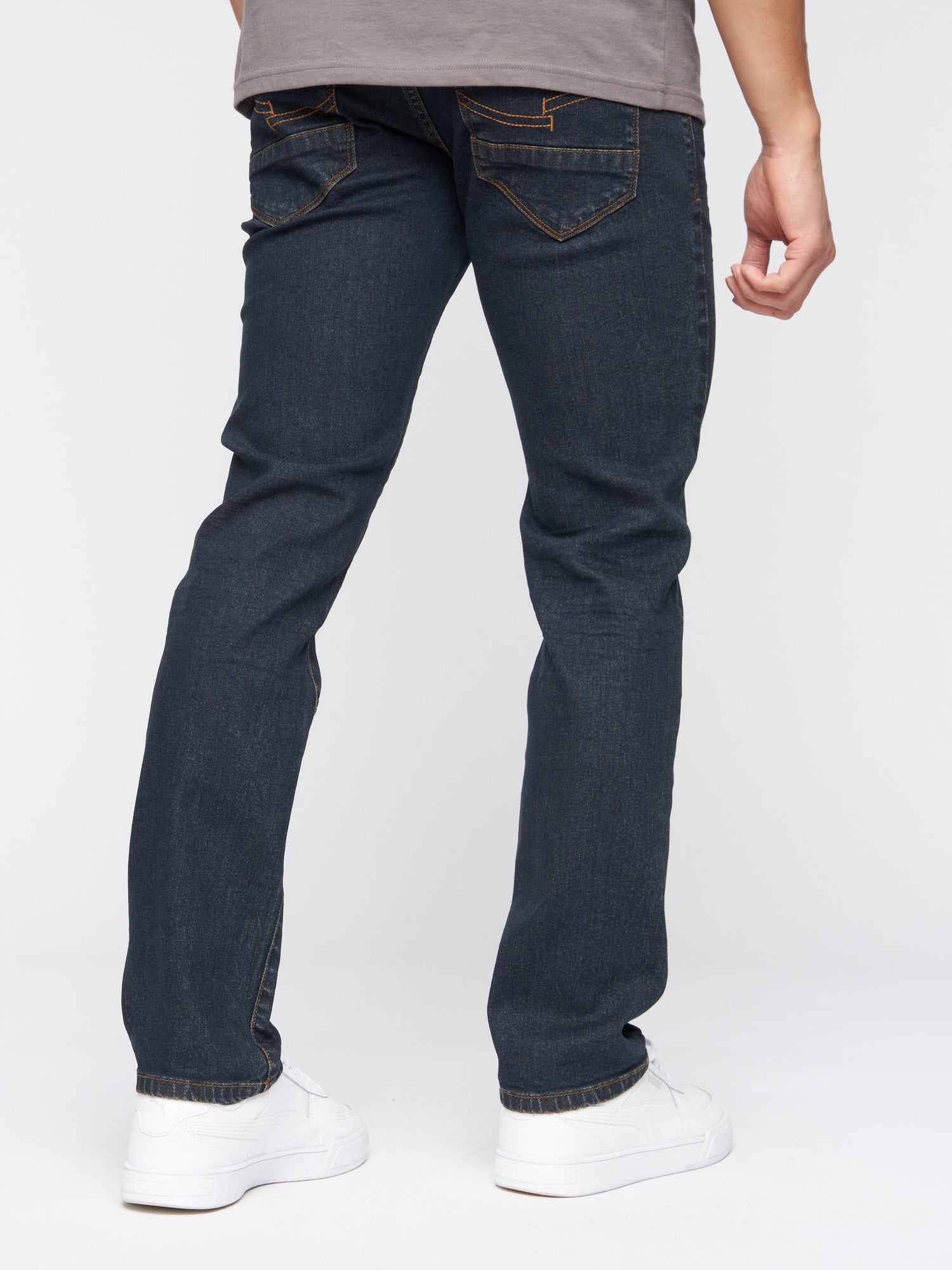 Mens Farrowed Stretch Denim Jeans Raw Wash – Crosshatch
