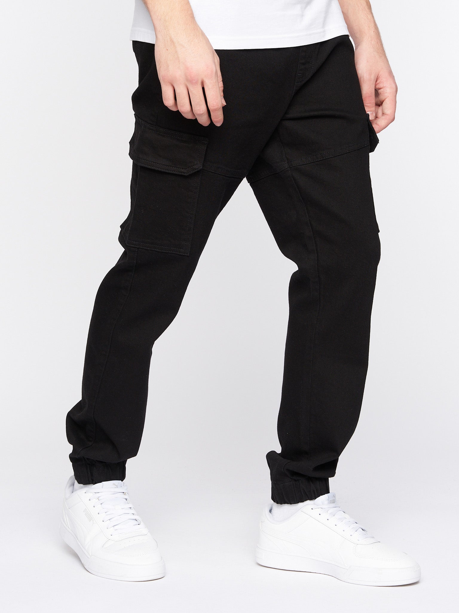 Malimore Cargo Cuff Jeans Solid Black – Crosshatch